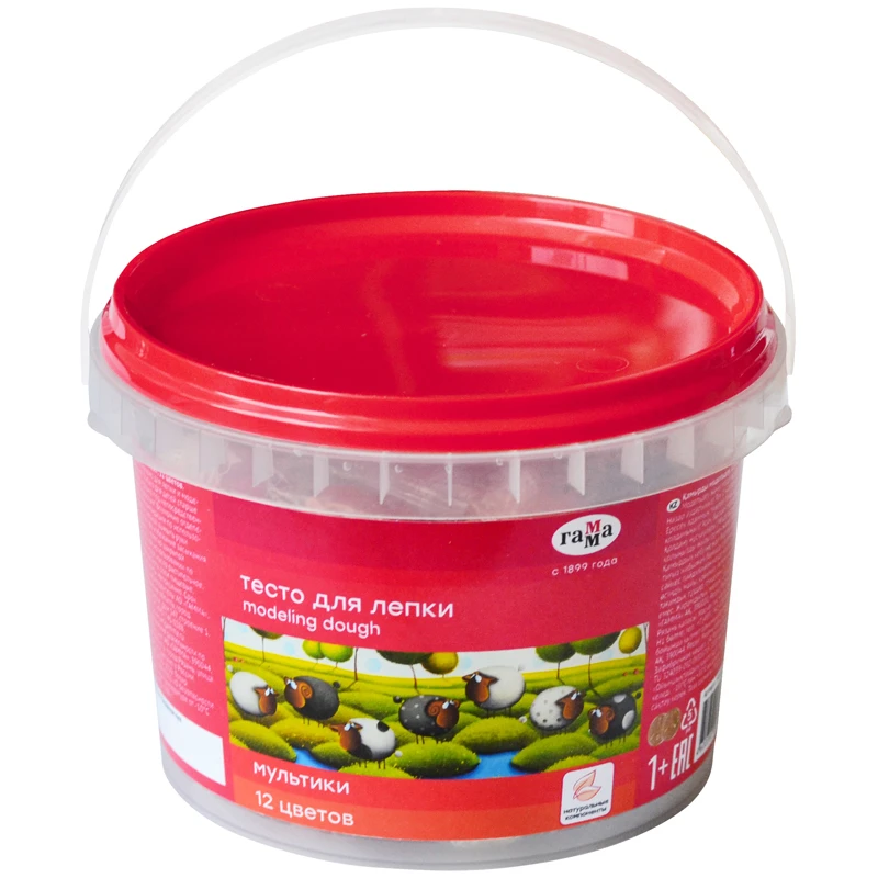 Pastă de modelat 12 cul.*25gr.in galeata "Multiki" / GAMMA | Libraria ...